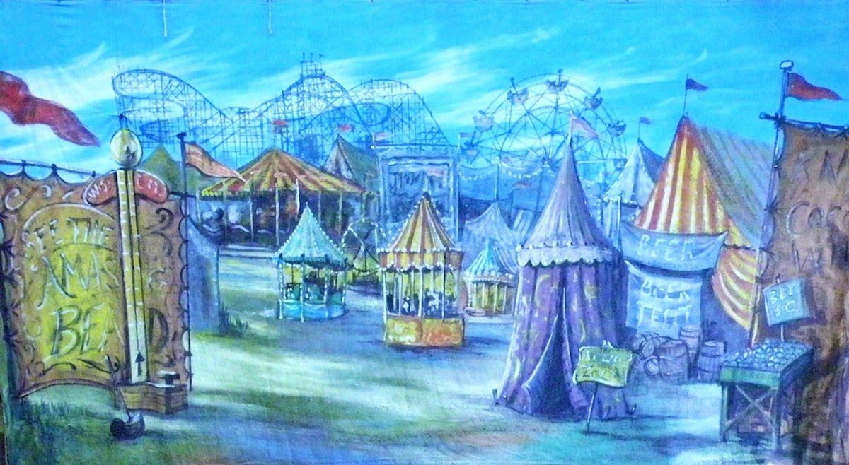 Fairground Canvas Theatre Backcloth | Thoroughly Theatre