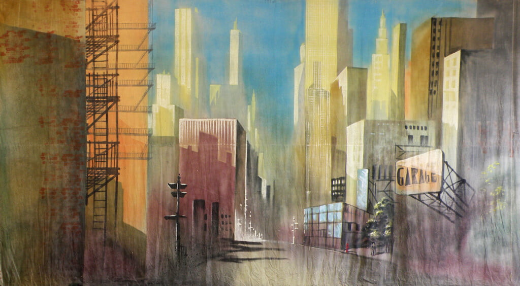 Dickensian Street Calico Theatre Backcloth | Thoroughly Theatre