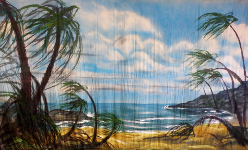 Tropical Island Calico Theatre Backcloth | Thoroughly Theatre