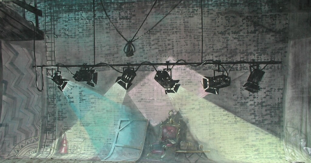 Backstage Philadelphia Calico Theatre Backcloth | Thoroughly Theatre
