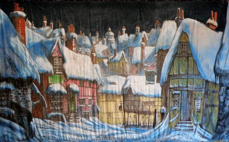 Village Calico Theatre Backcloth | Thoroughly Theatre